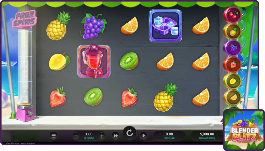 Blender Blitz by Relax Gaming Free Play, Free Spins & Tips